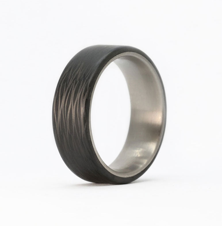 Wave Carbon Fiber Rings | Durable Rings with Unique Wave Patterns ...